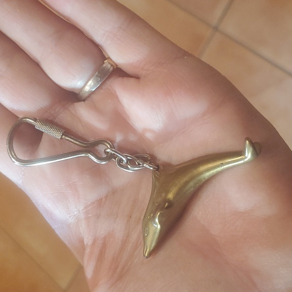 Other | Vintage Brass Metal Dolphin Keychain | Poshmark
